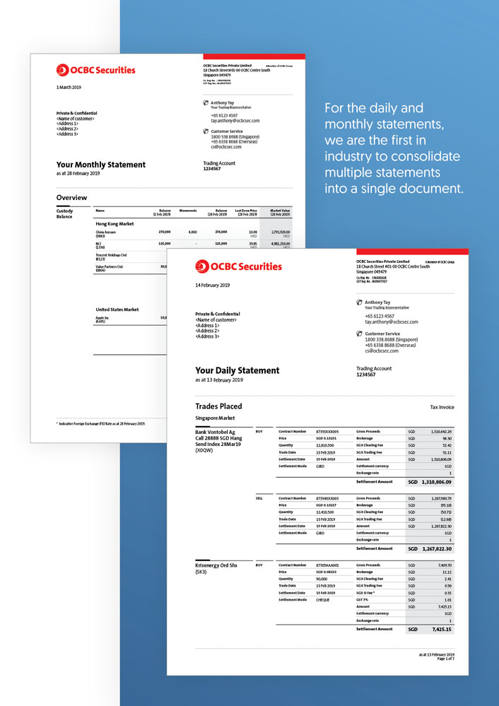 Reinventing The OCBC Securities E Statements